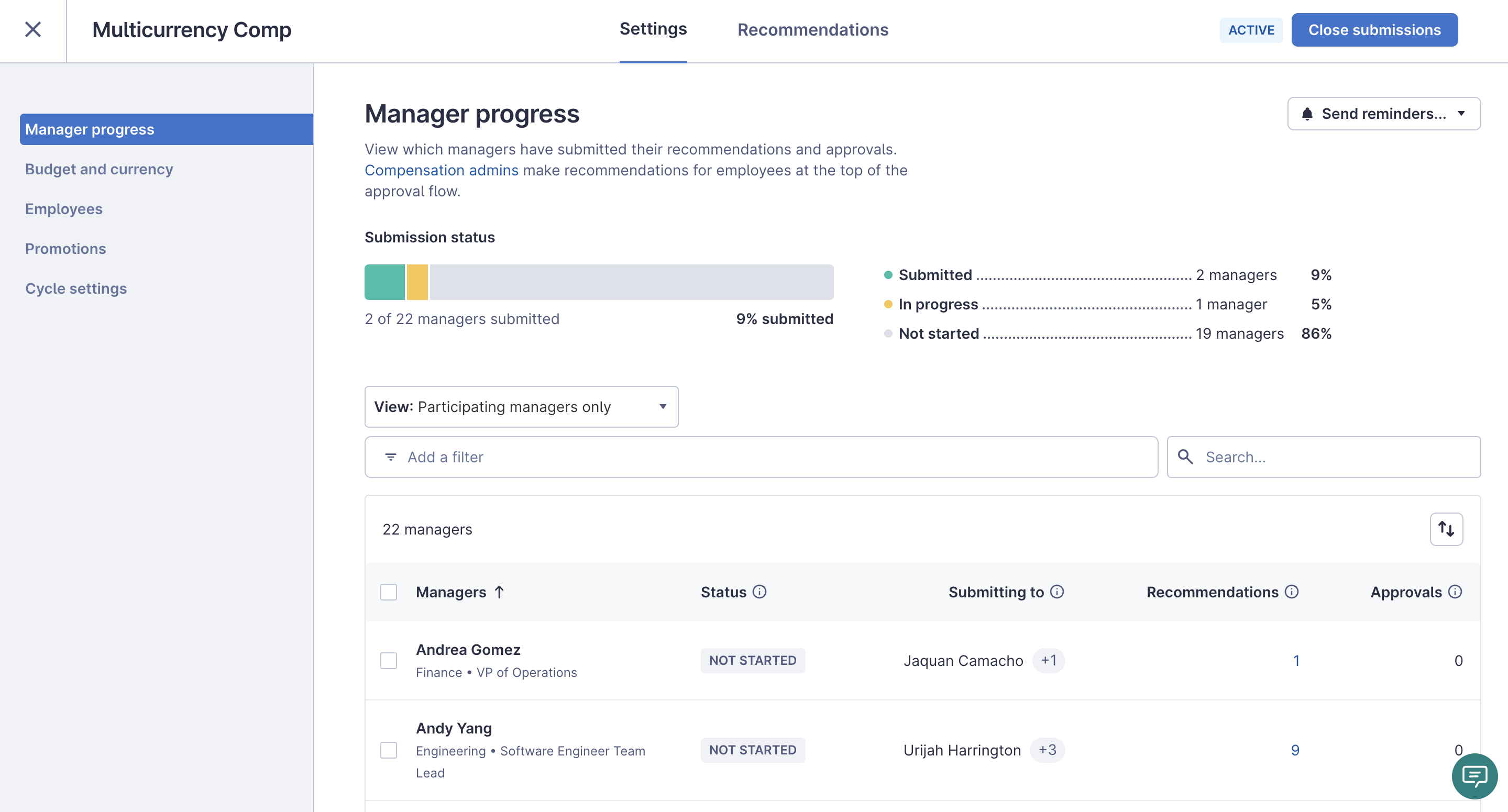 Track Manager Progress in Compensation Cycles – Lattice Help Center