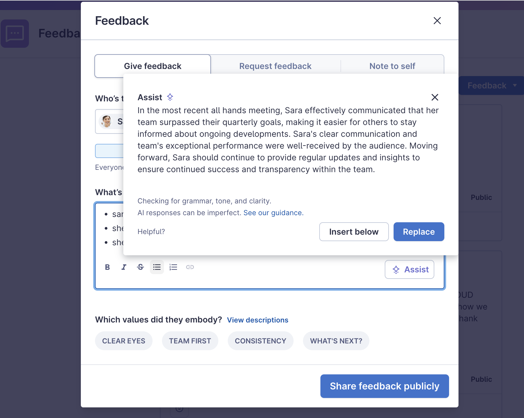 Lattice AI: Feedback Writing Assistant – Lattice Help Center