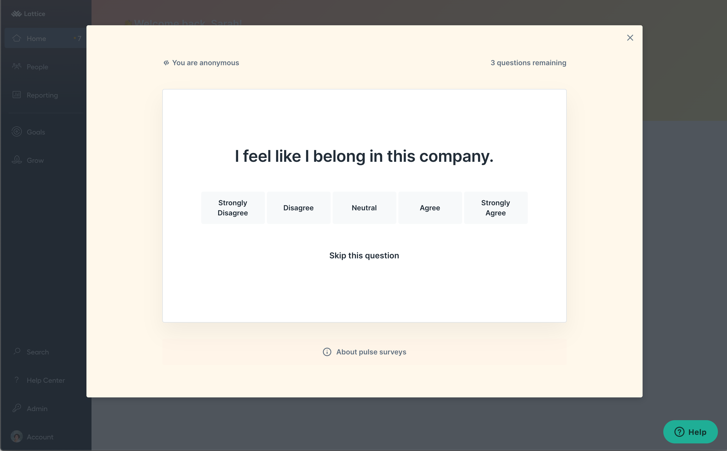 Submit a Pulse Survey – Lattice Help Center
