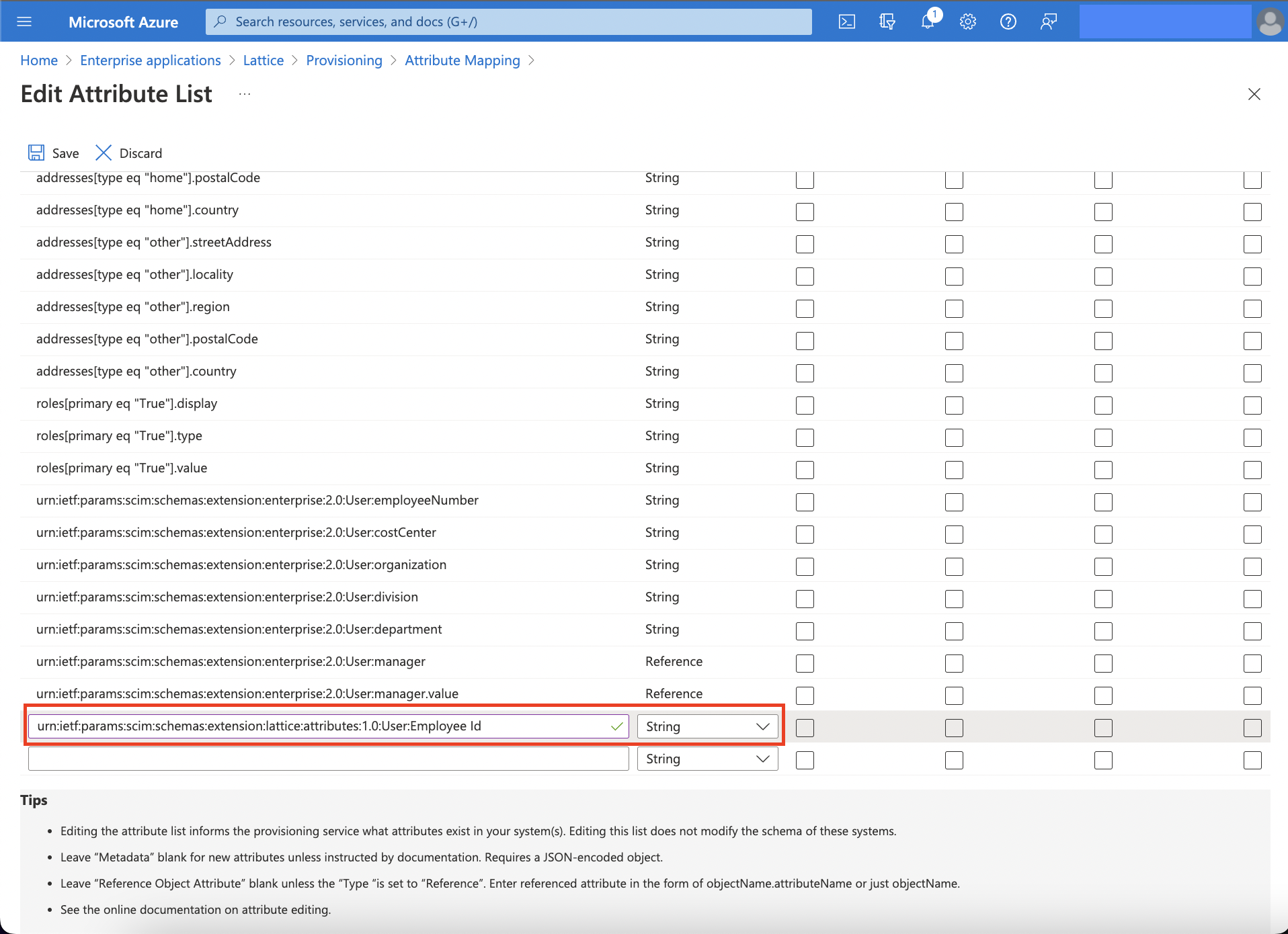 Azure SCIM: Add User Attribute Mappings – Lattice Help Center