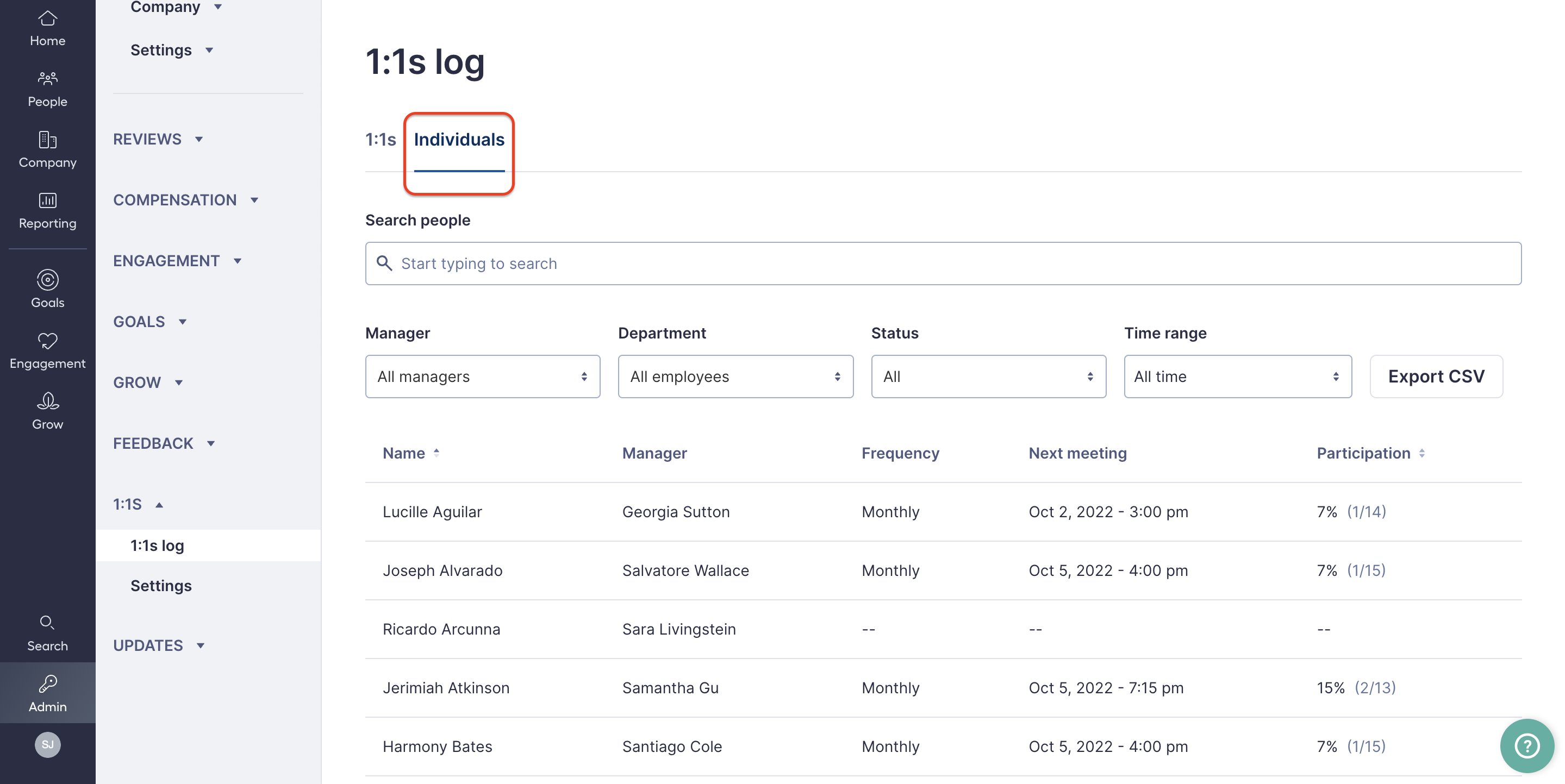 The 1:1s Log – Lattice Help Center