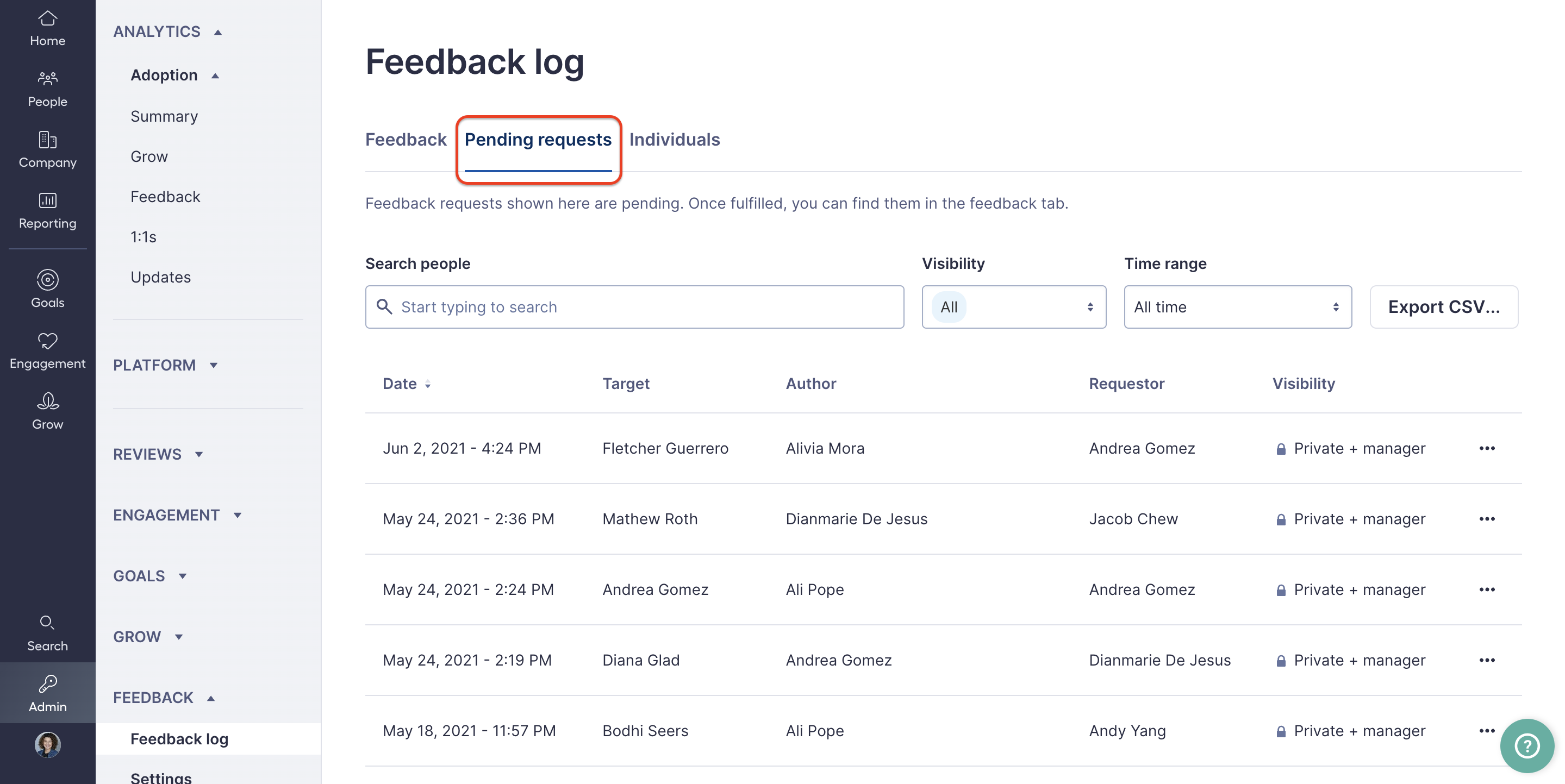 The Feedback Log – Lattice Help Center